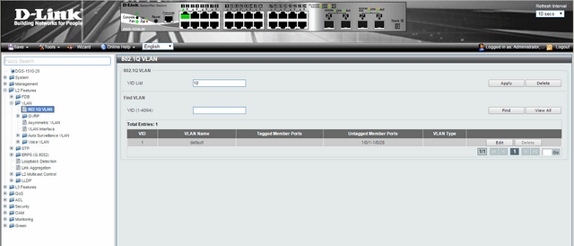 How to Setup VLANS - Scenario Configuration DGS-1510-Series | D-Link UK